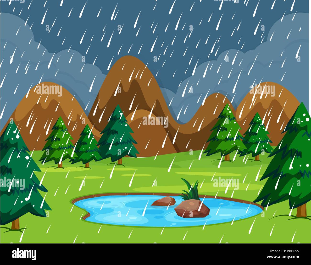 A simple nature scene illustration Stock Vector Image & Art - Alamy
