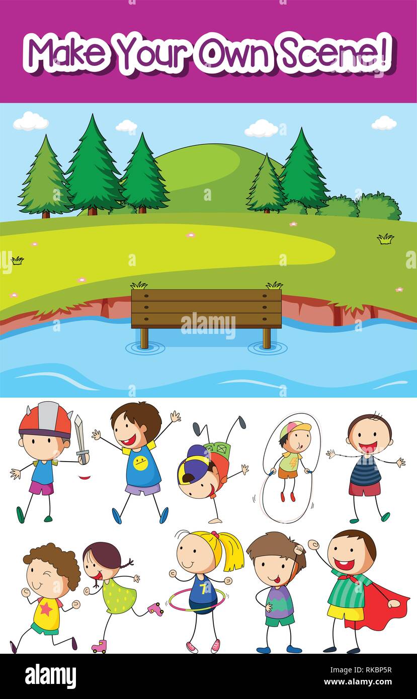 Make your own scene illustration Stock Vector Image & Art - Alamy