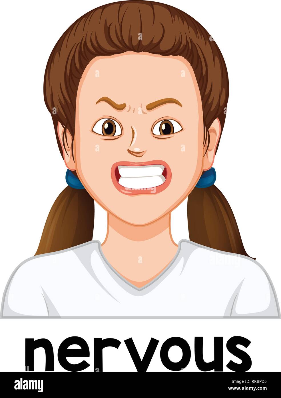 Nervous young Stock Vector Images - Alamy