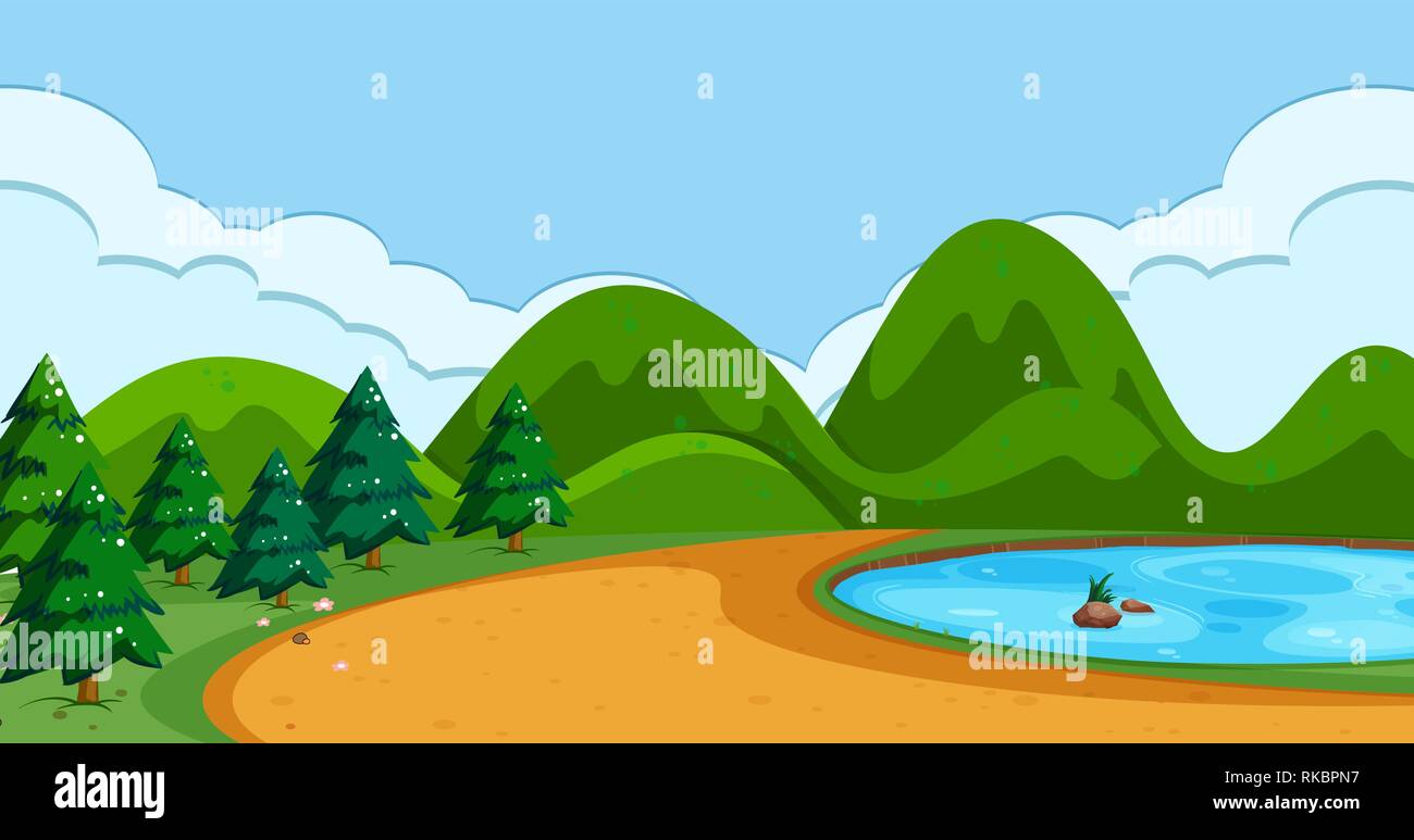 A simple nature scene illustration Stock Vector Image & Art - Alamy