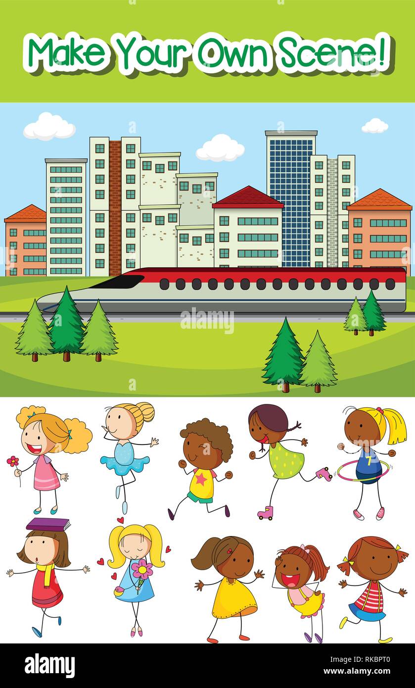 Make your own scene illustration Stock Vector Image & Art - Alamy