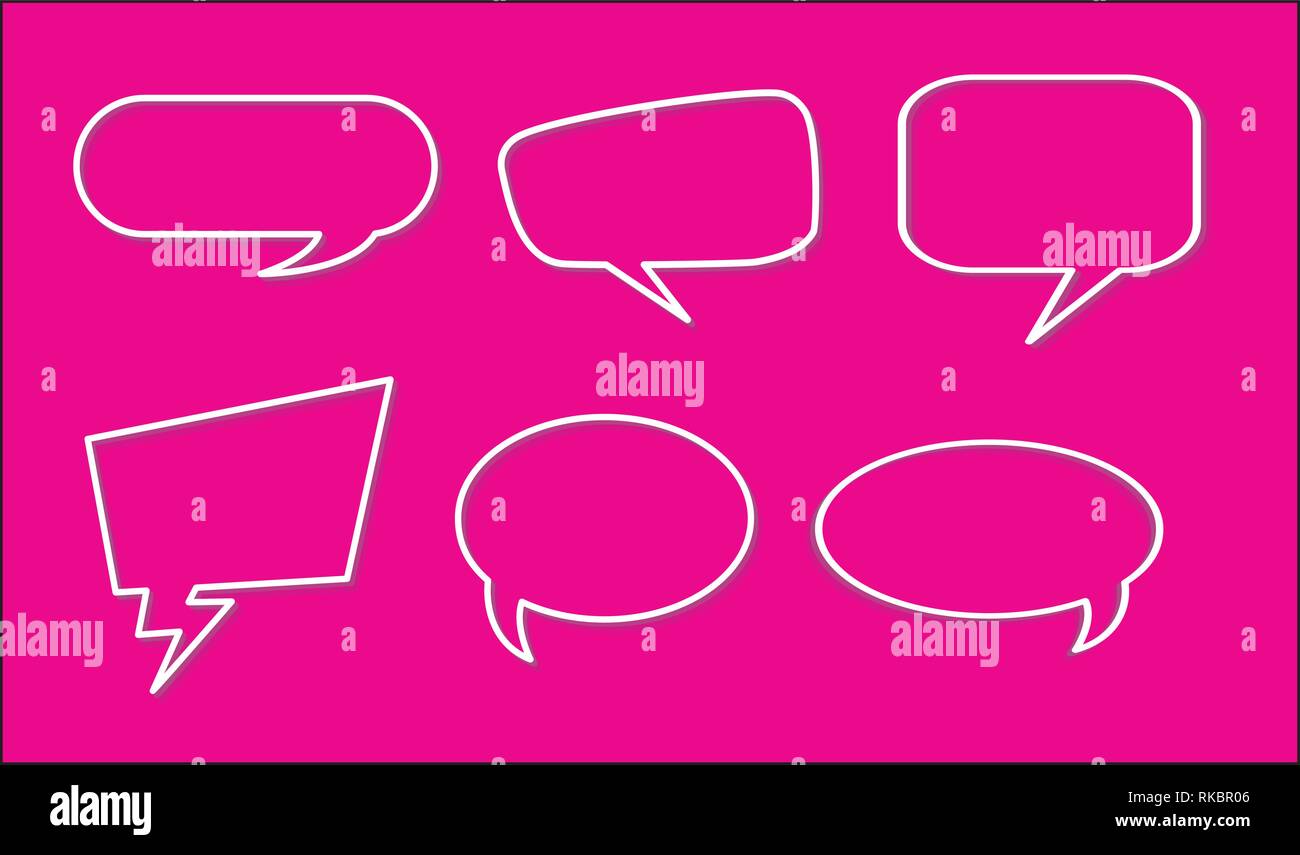Set of speech balloon illustration Stock Vector Image & Art - Alamy