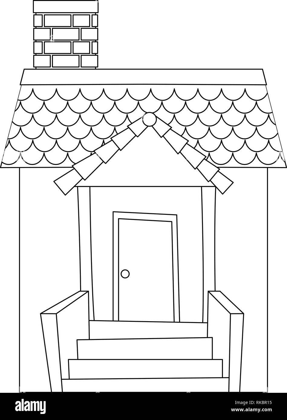 A simple house outline illustration Stock Vector Image & Art - Alamy