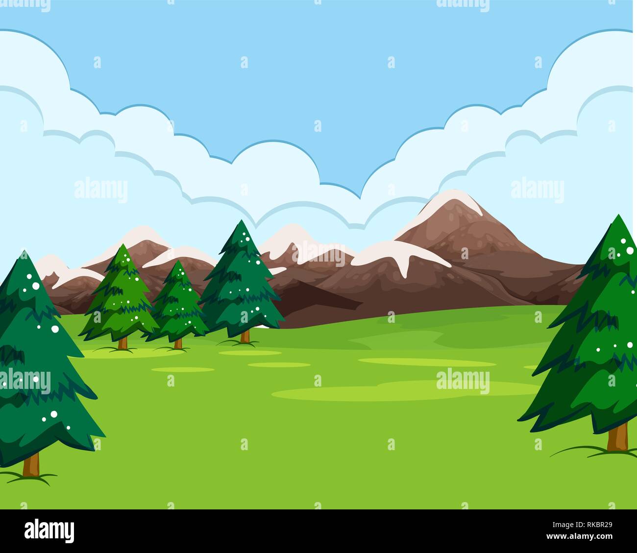 A simple nature landscape illustration Stock Vector Image & Art - Alamy