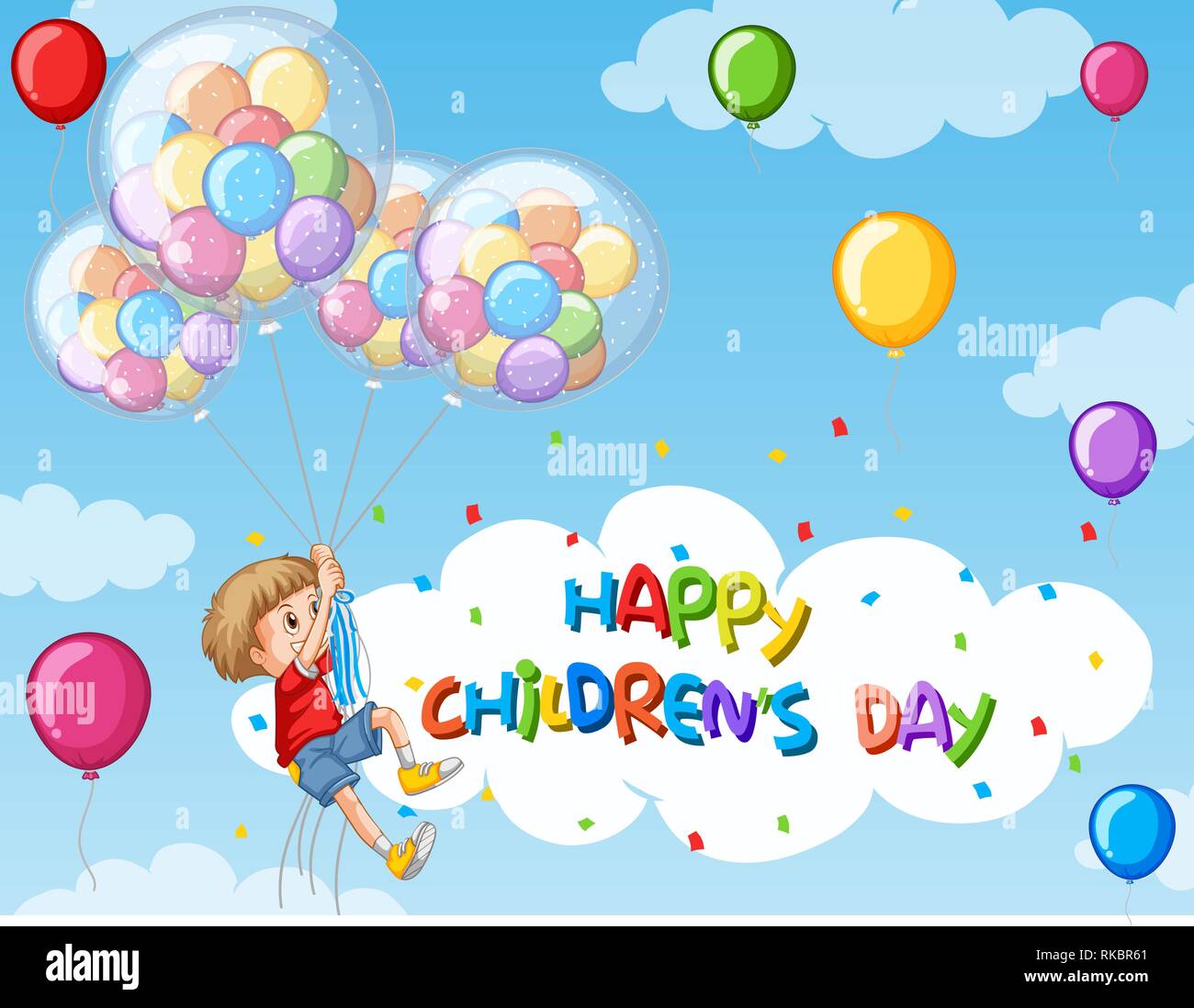 Happy children's day background illustration Stock Vector Image & Art ...