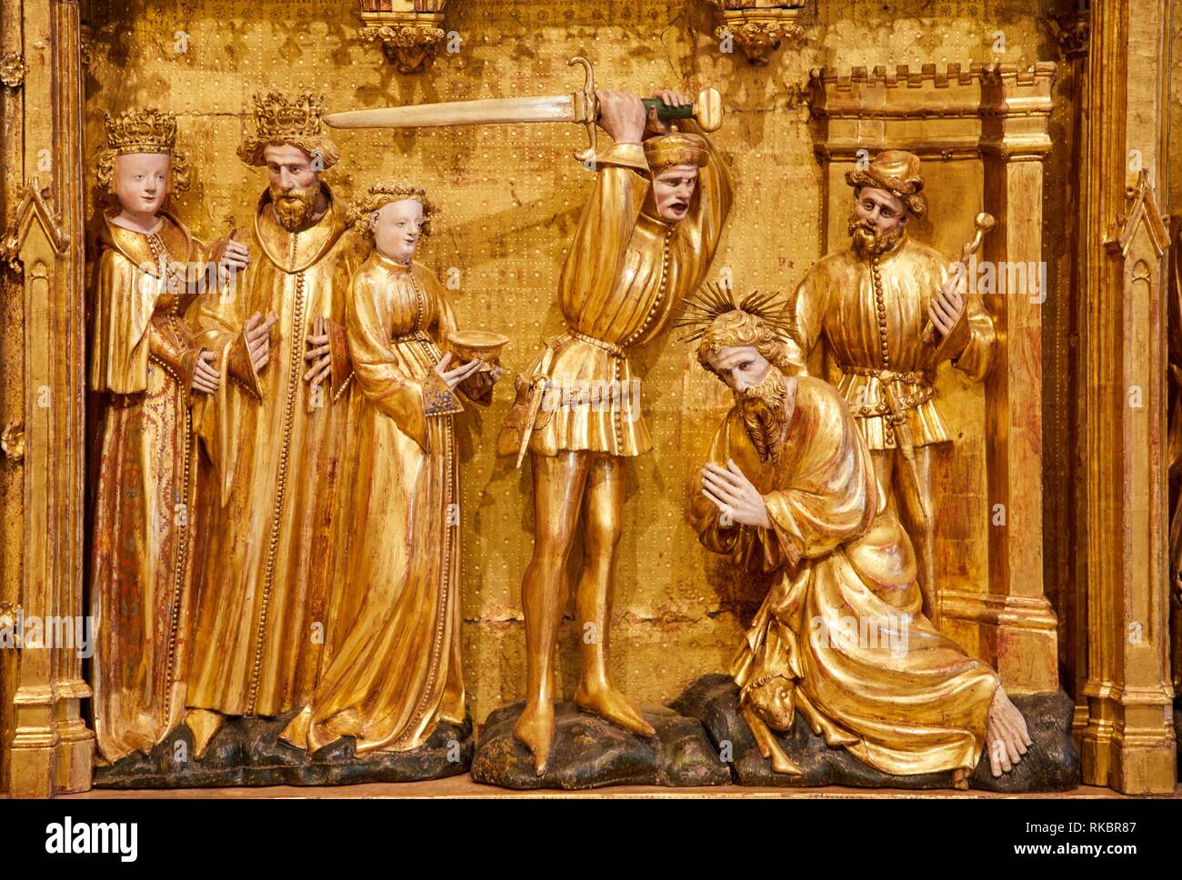 Retable de la Crucifixion, Salle des Retables de la chartreuse de Champmol, Jacques de Baerze ...