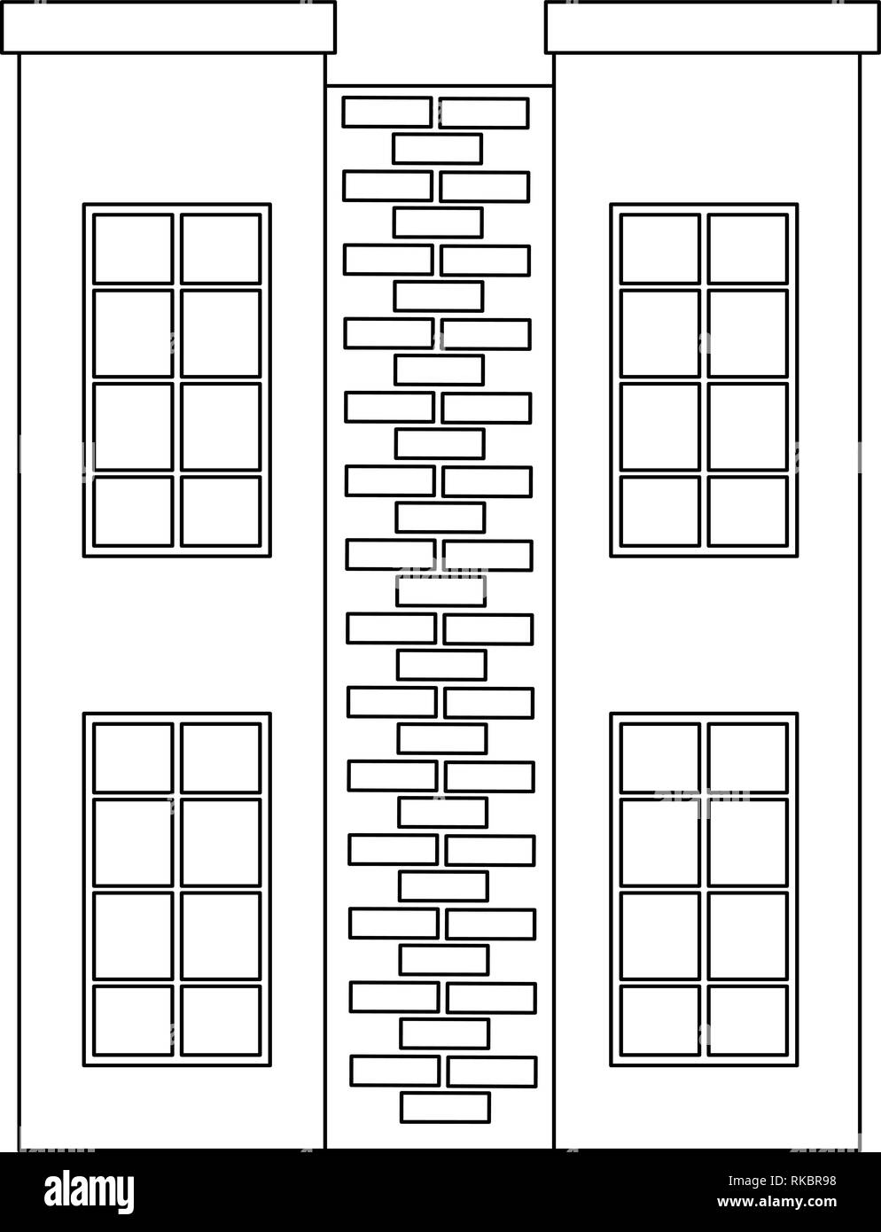 A simple house outline illustration Stock Vector Image & Art - Alamy