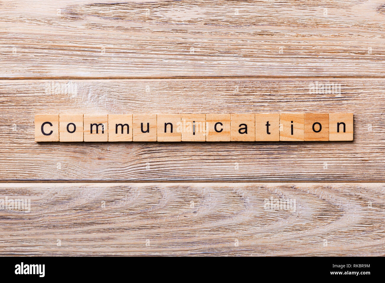 COMMUNICATION word written on wood block. COMMUNICATION text on wooden ...