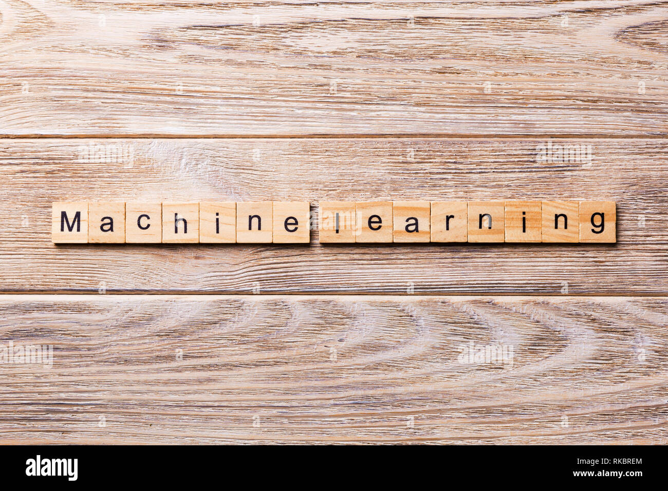 Machine learning word written on wood block. Machine learning text on ... Machine learning word written on wood block. Machine learning text on ...