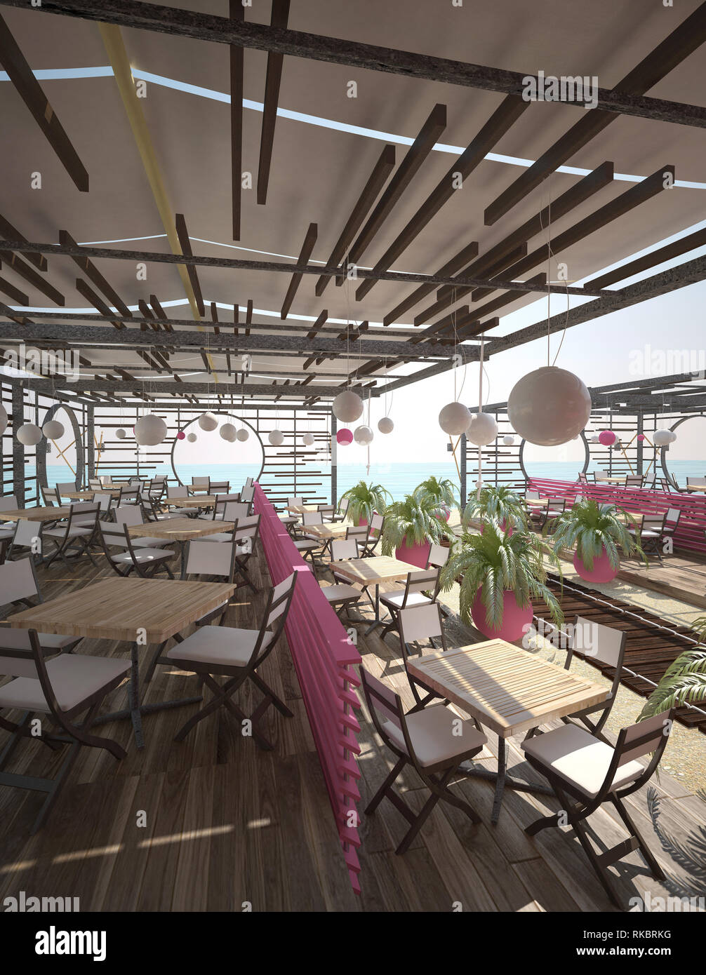 3d rendering of a restaurant / pub Stock Photo - Alamy