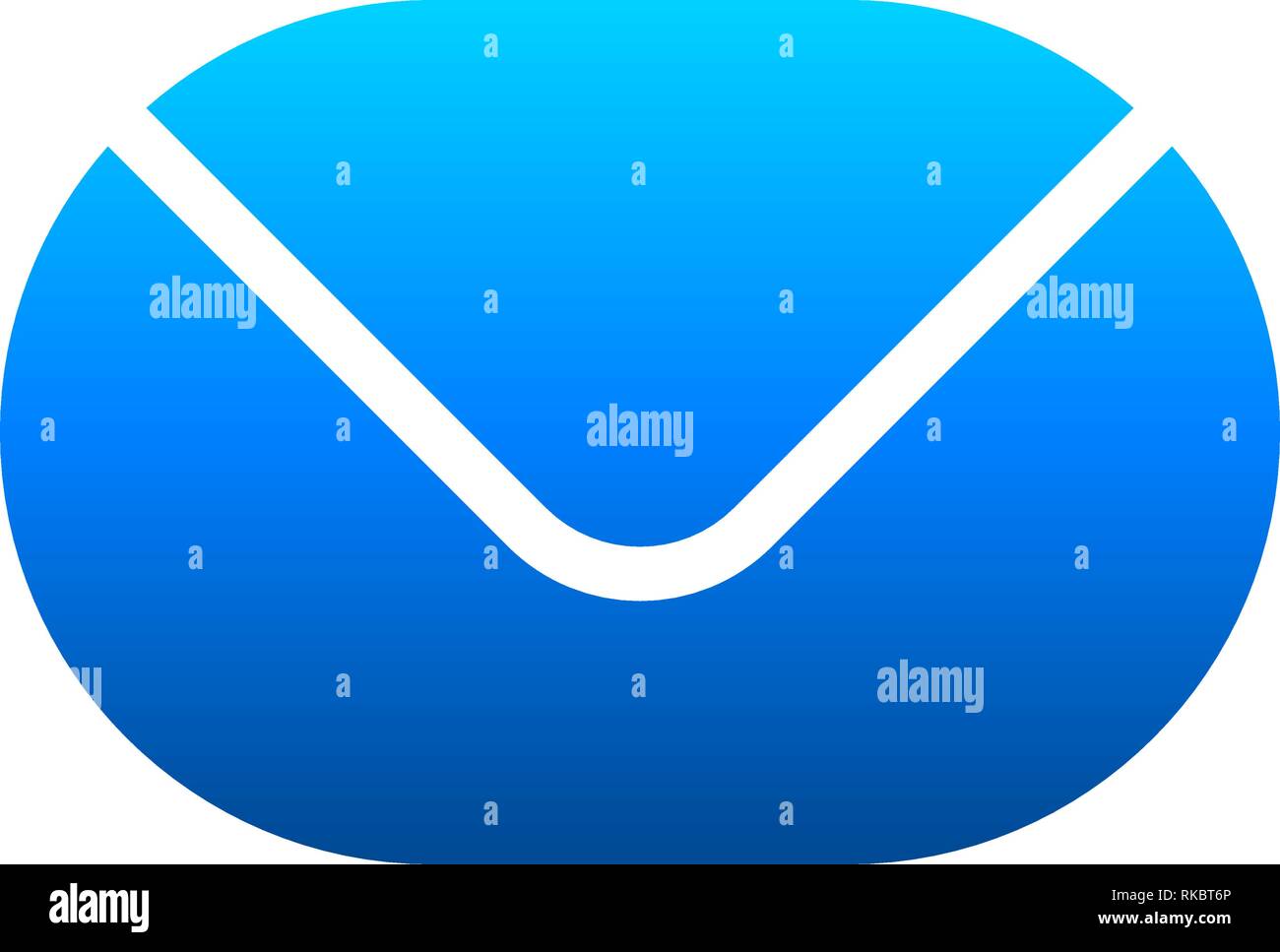 Mail symbol icon - blue gradient rounded, isolated - vector ...