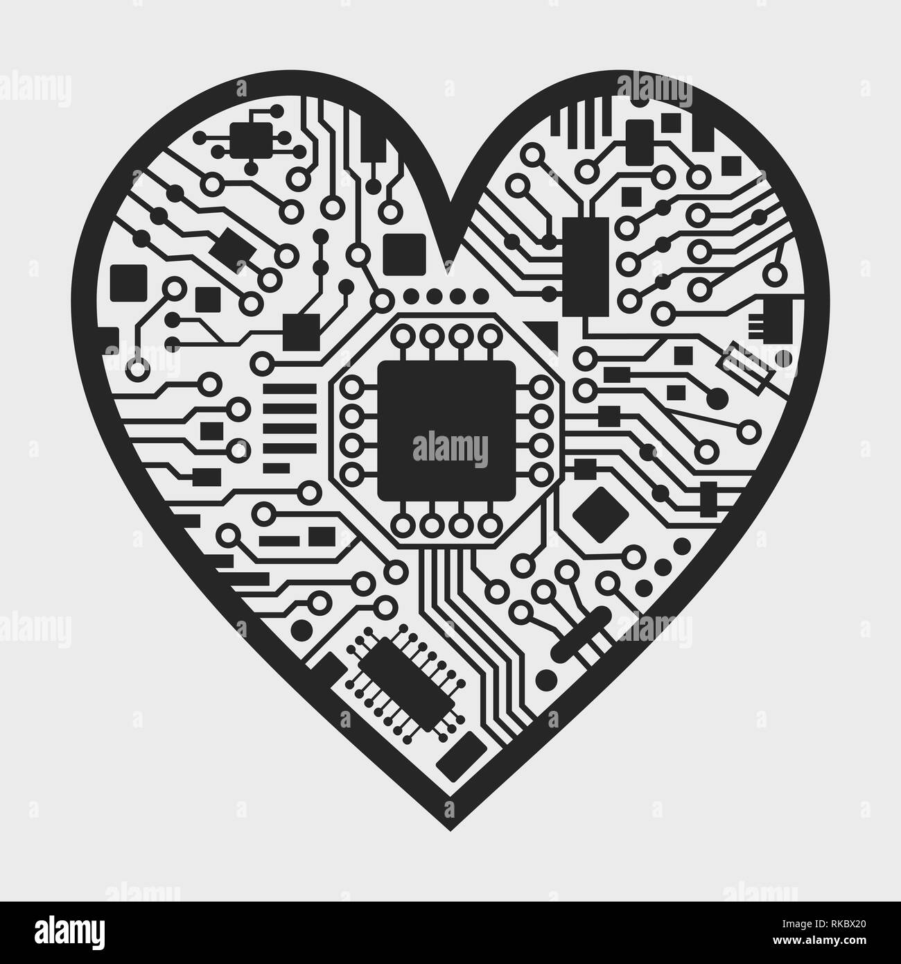 White heart valentine Stock Vector Images - Alamy