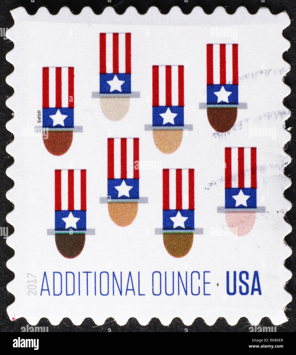 Stylized Uncle Sams on american postage stamp Stock Photo - Alamy