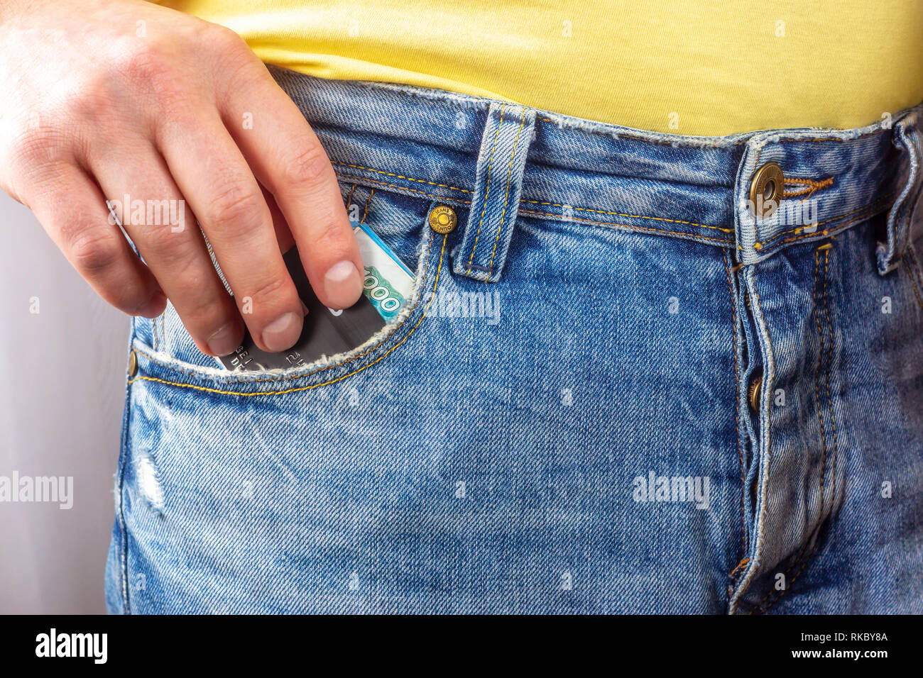 Money in pocket hi-res stock photography and images - Alamy