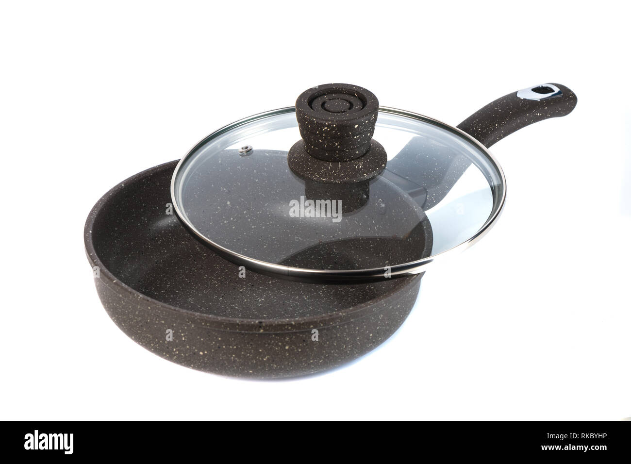 New Frying pan isolated on white background Stock Photo - Alamy