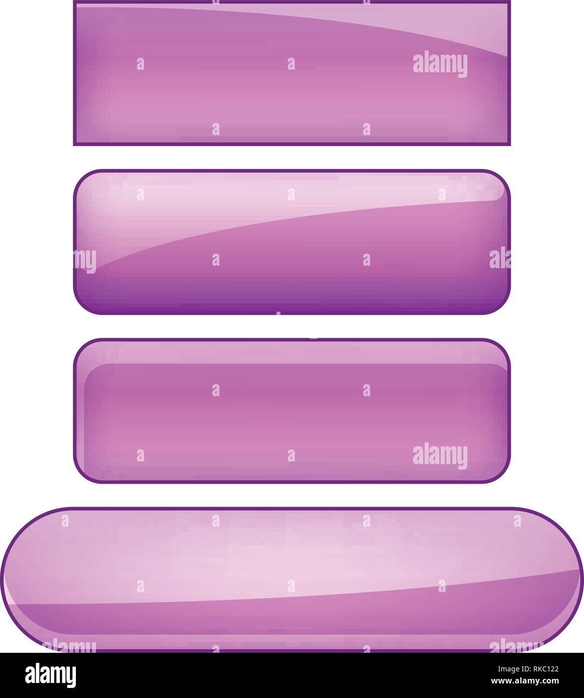 vector bright glossy web buttons set - purple Stock Vector Image & Art ...