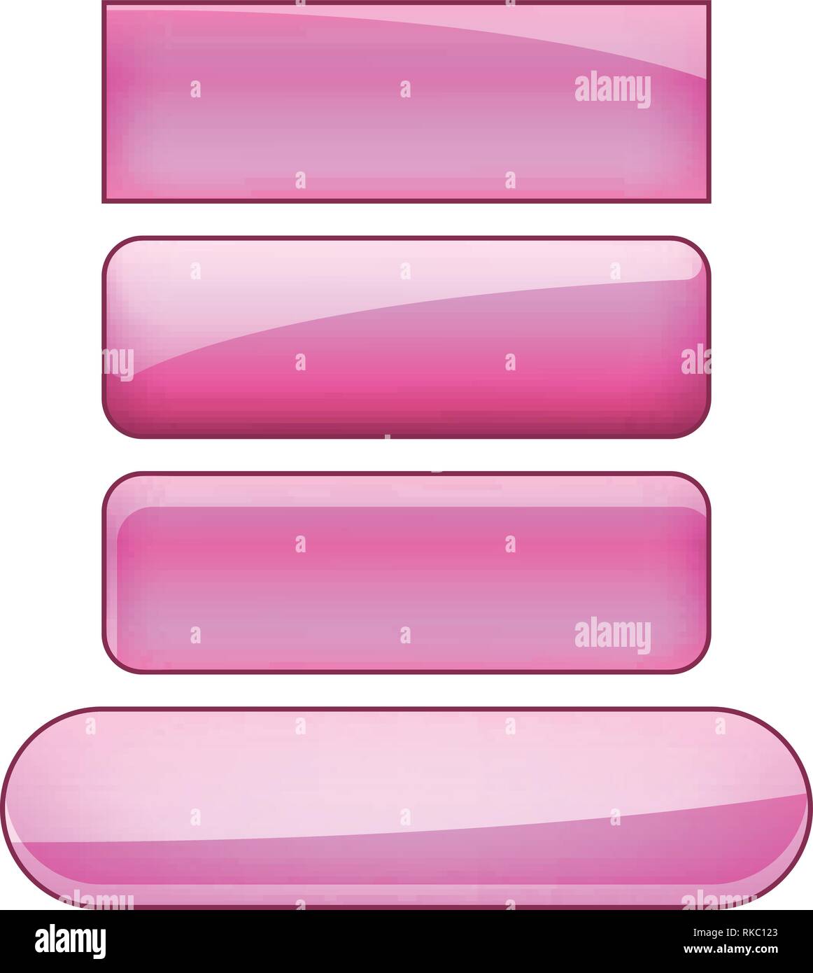 vector bright glossy web buttons set - purple Stock Vector Image & Art - Alamy