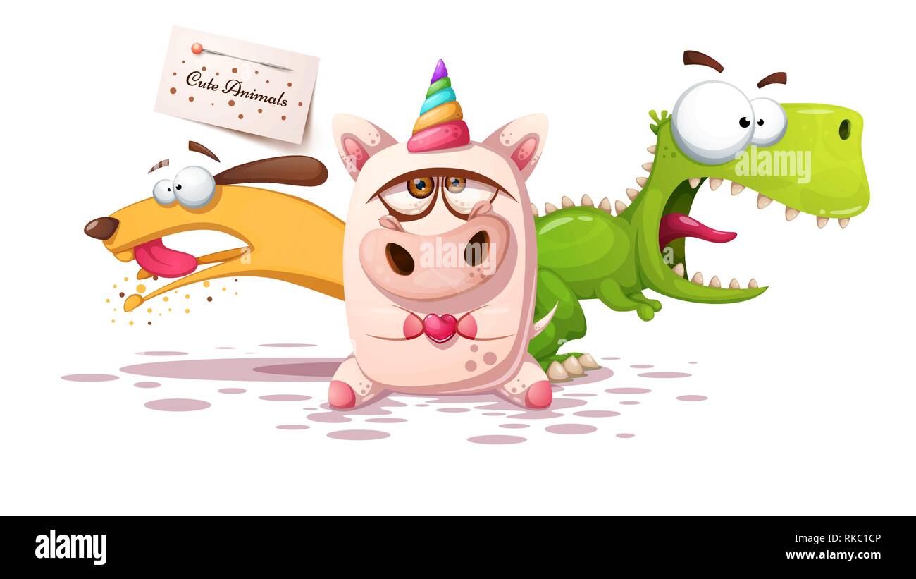 Silhouette cat dog characters hi-res stock photography and images - Alamy