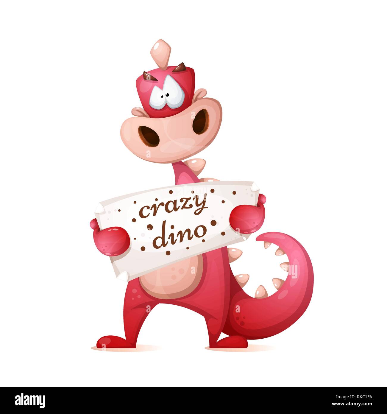 Cute dino characters. Cartoon illustration Stock Vector Image & Art - Alamy