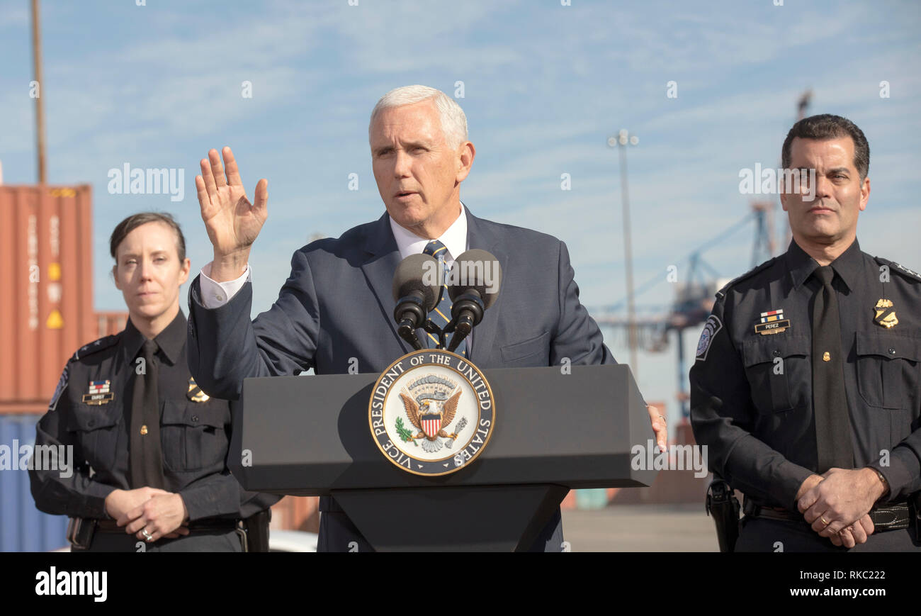 U.S. Vice President Mike Pence addresses officers and agents of the ...