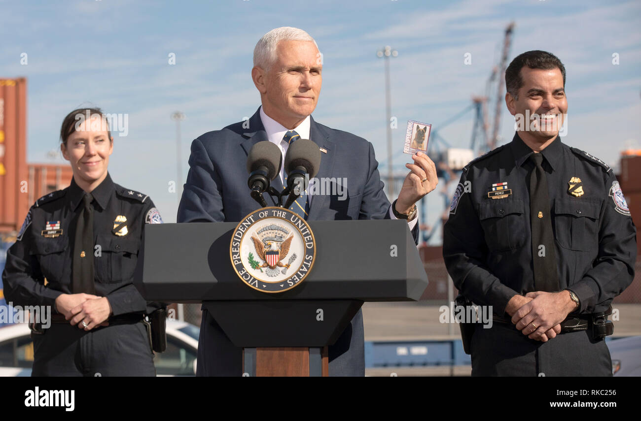 U.S. Vice President Mike Pence addresses officers and agents of the ...