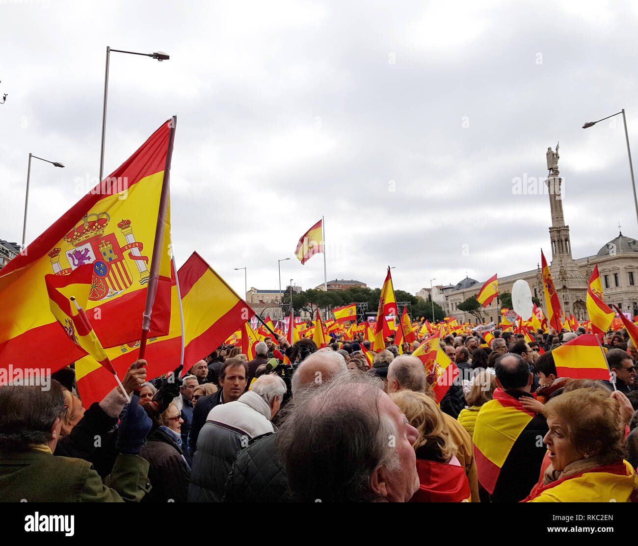 Demonstration in Madrid against the current government and for a united ...