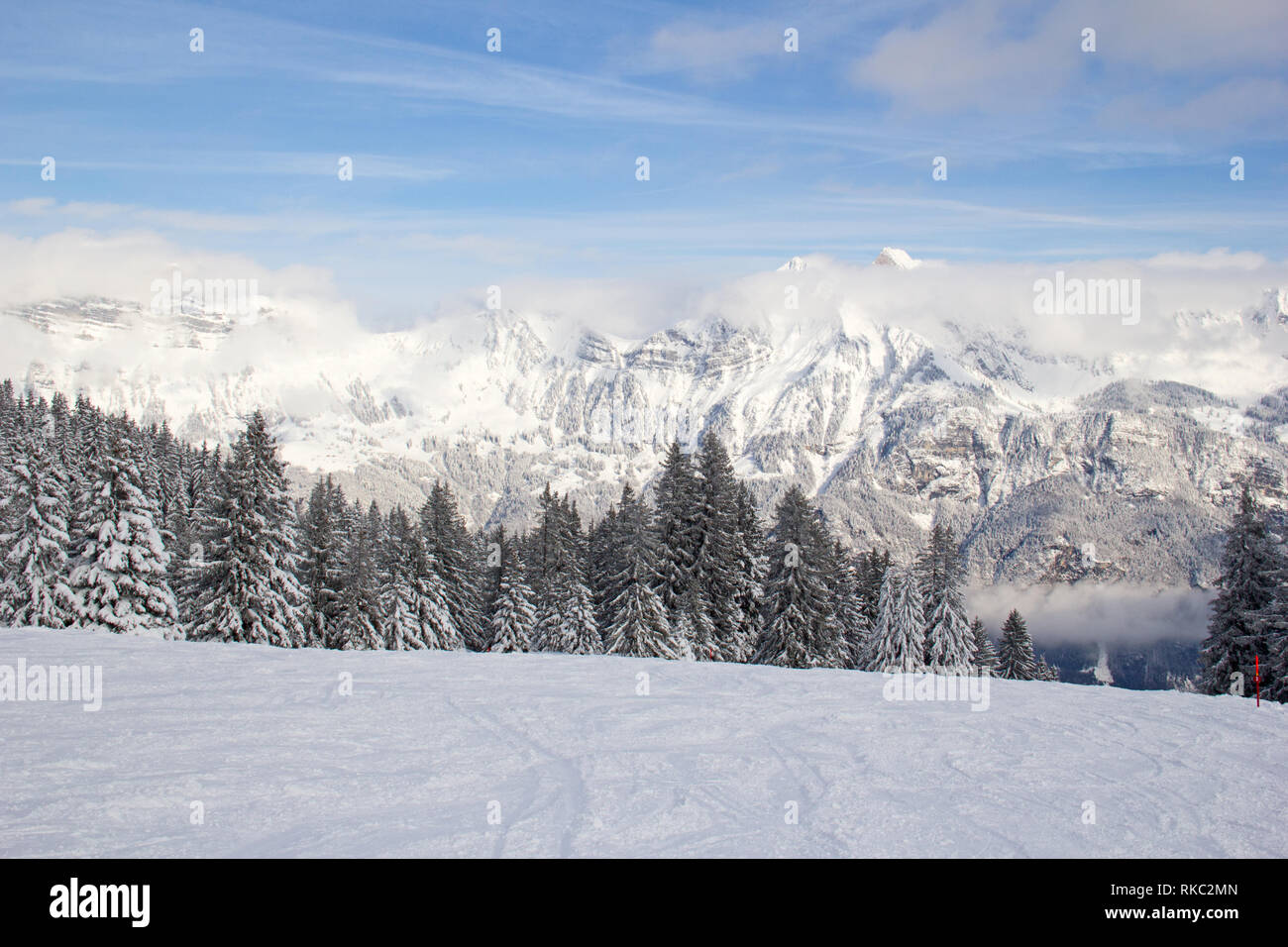 Winter in the swiss alps, Switzerland Stock Photo - Alamy