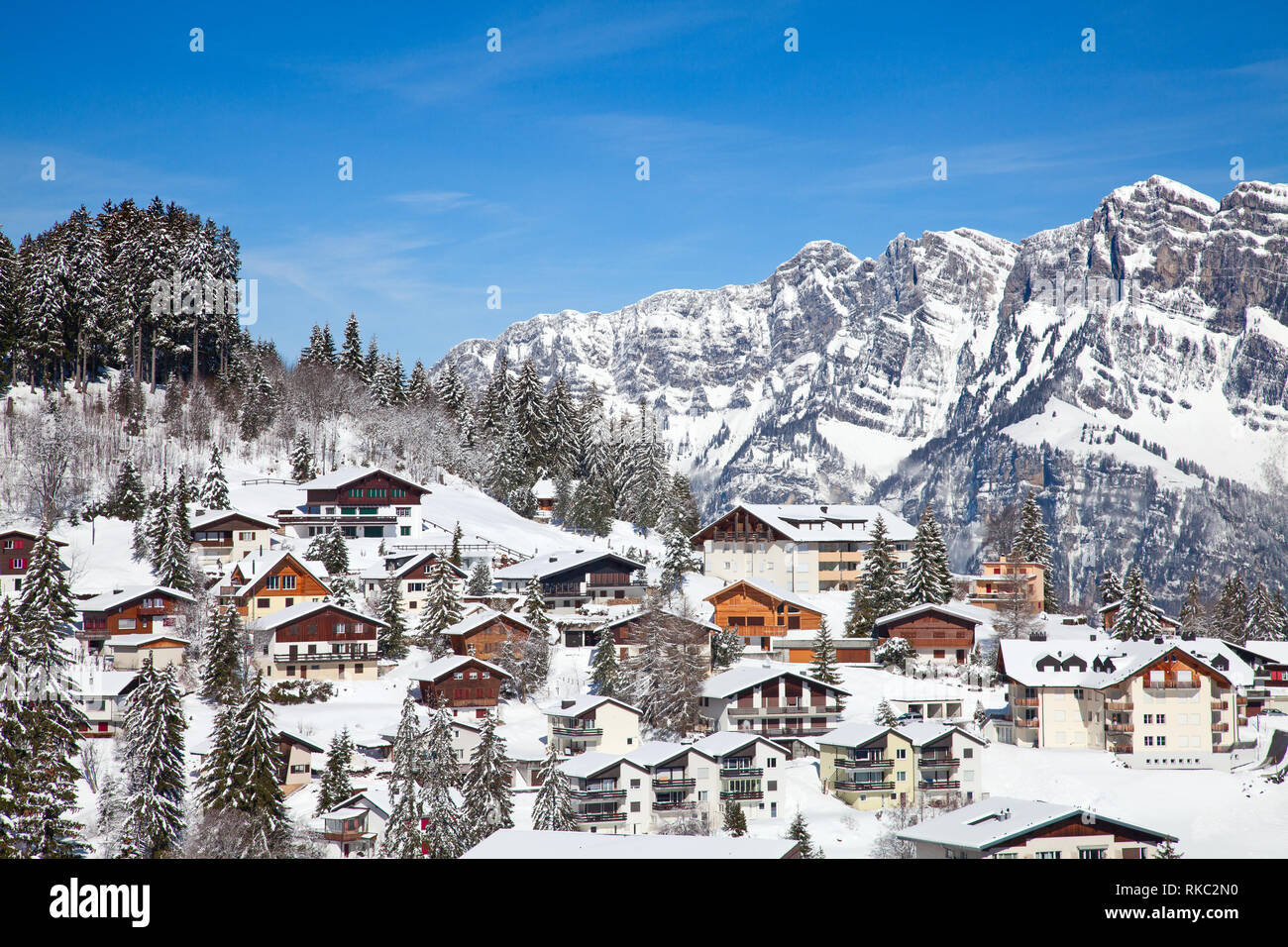 Winter in the swiss alps, Switzerland Stock Photo - Alamy