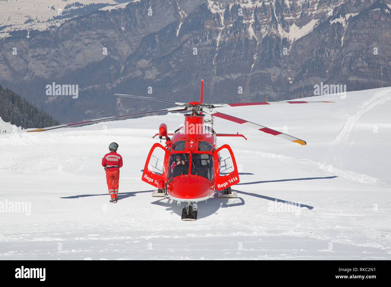 Swiss air rescue rega helicopter hi-res stock photography and images ...