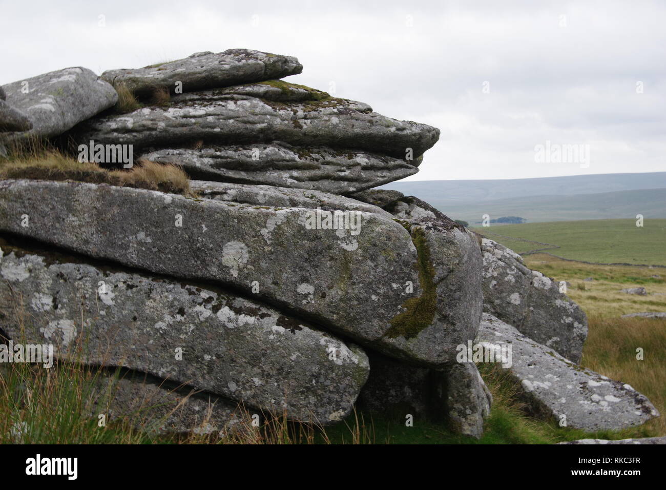 Littaford Tors, Cornubian Granite Tor on a Grey Day. By Wistmans Wood ...