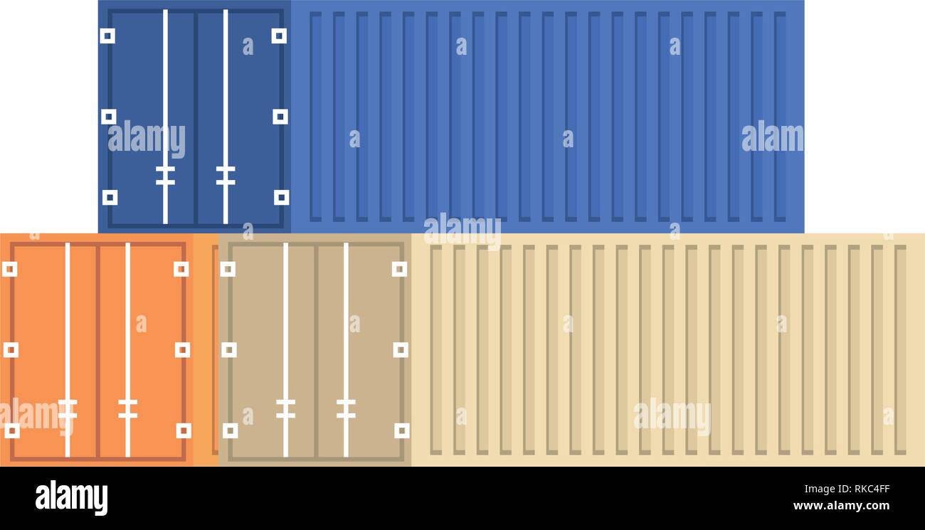 pile containers logistic service vector illustration design Stock ...