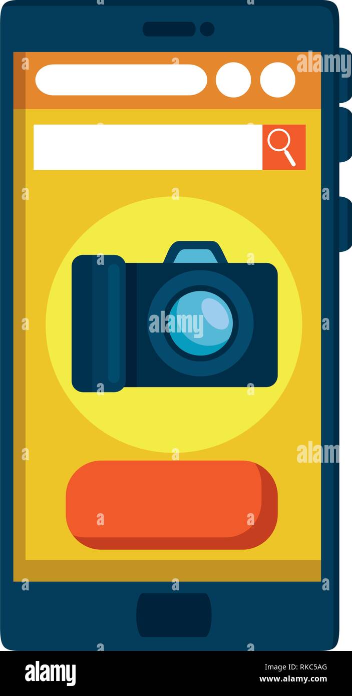 smartphone with camera app vector illustration design Stock Vector ...