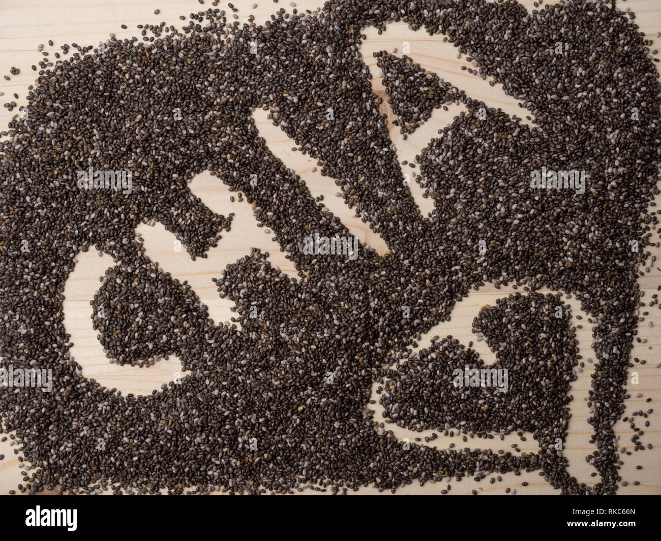 Chia seeds. Chia word made from chia seeds Stock Photo - Alamy