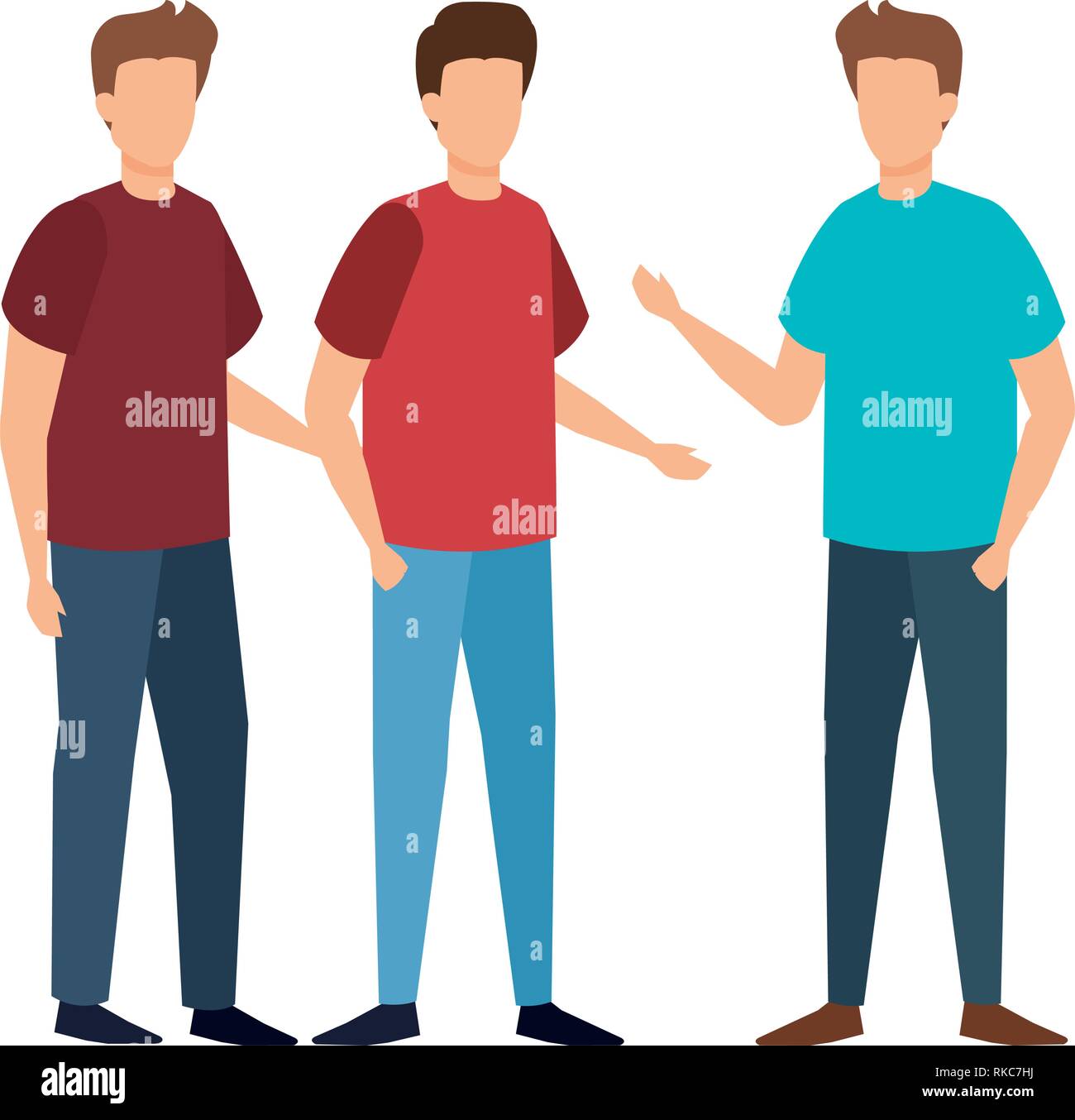 group of men characters vector illustration design Stock Vector Image ...