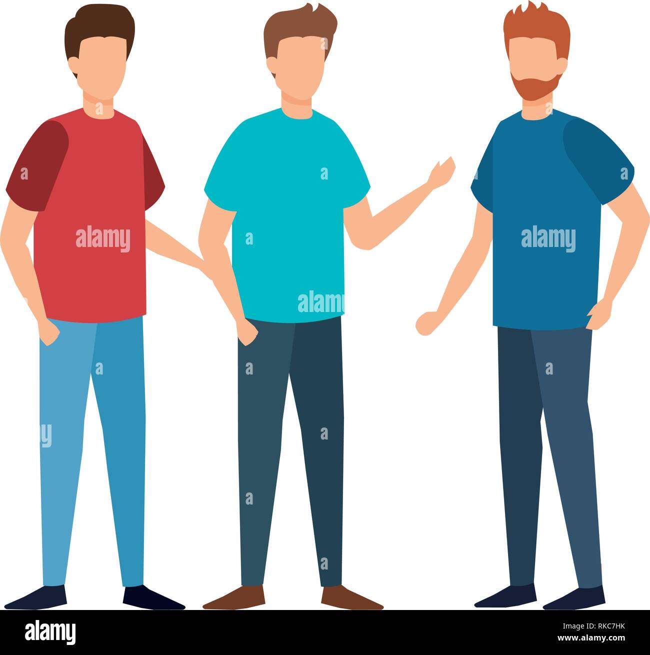group of men characters vector illustration design Stock Vector Image ...