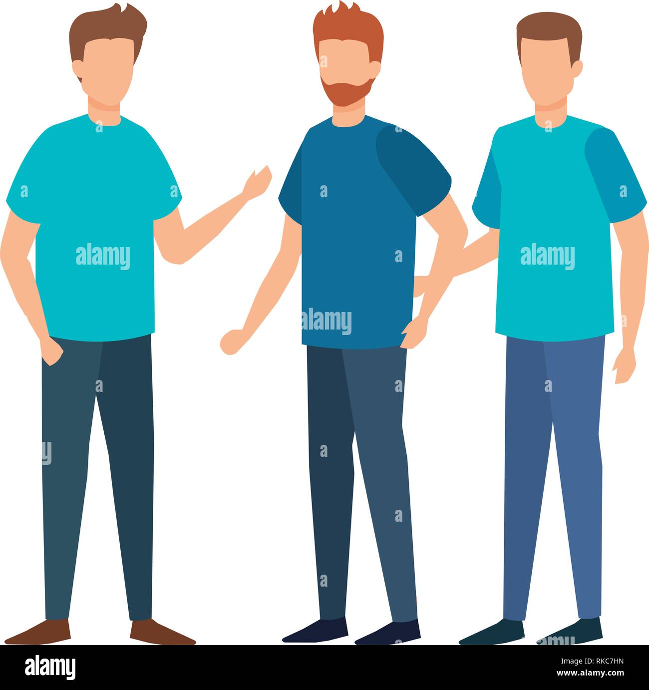 group of men characters vector illustration design Stock Vector Image ...