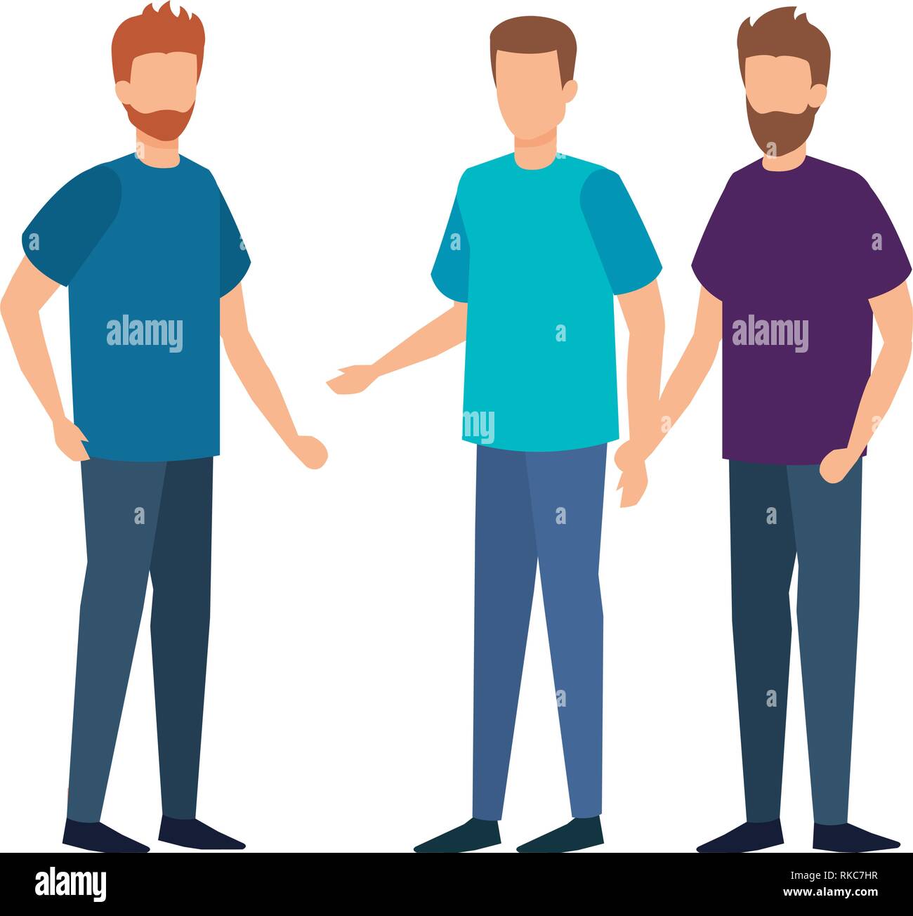 group of men characters vector illustration design Stock Vector Image ...