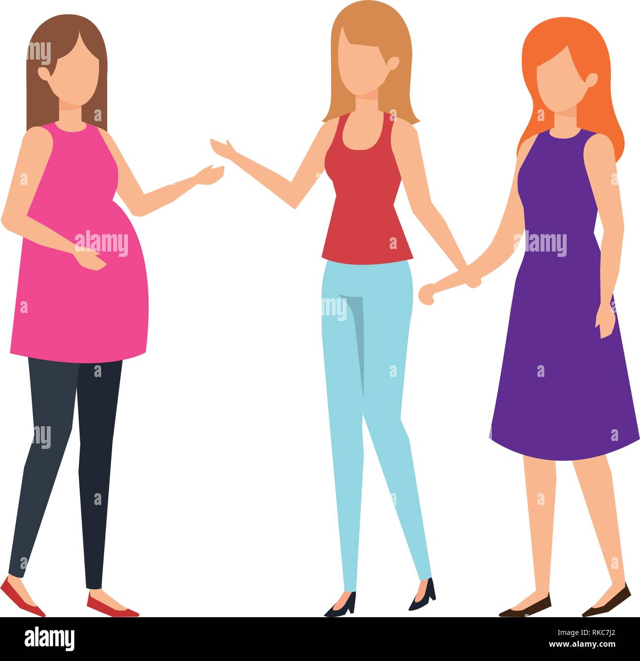Pregnant girls group Stock Vector Images - Alamy