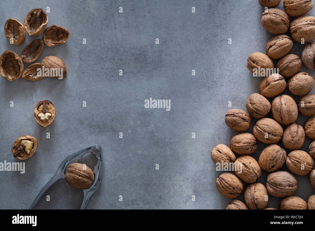 Walnuts space inscription hi-res stock photography and images - Alamy