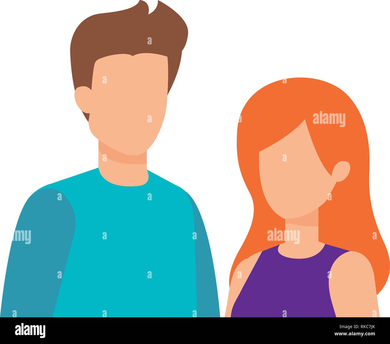 couple avatar characters icons vector illustration design Stock Vector ...