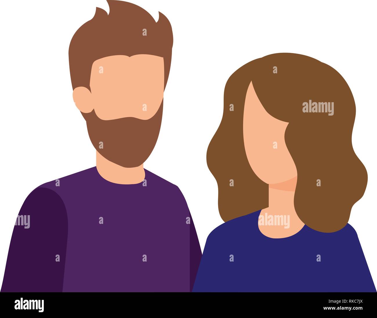 couple avatar characters icons vector illustration design Stock Vector ...