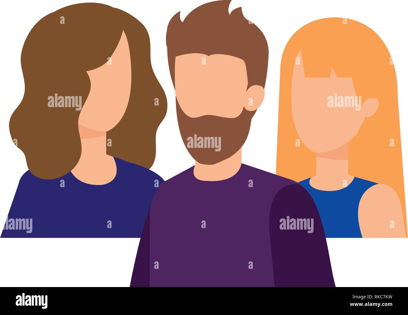 group of people characters vector illustration design Stock Vector ...