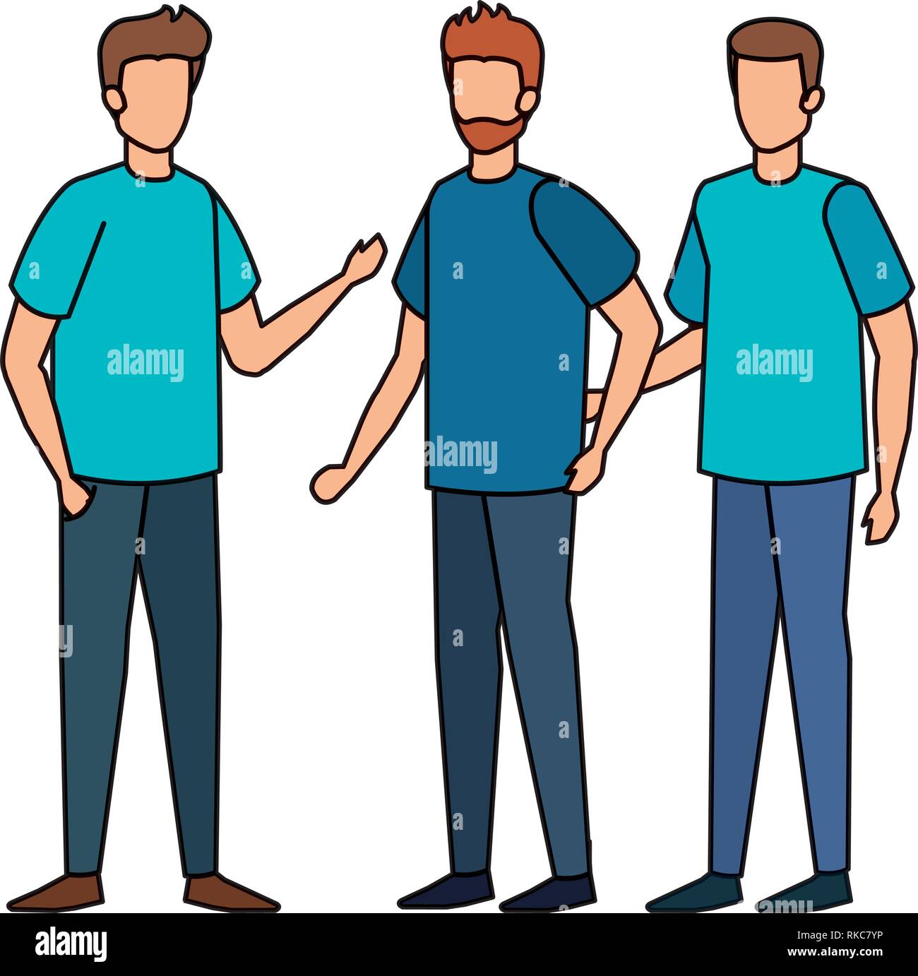 group of men characters vector illustration design Stock Vector Image ...