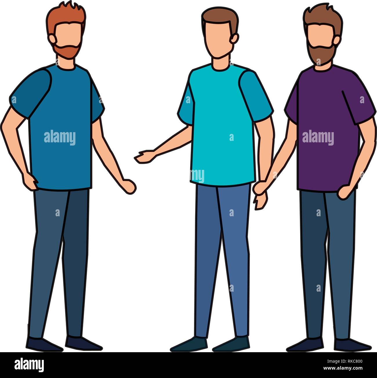 group of men characters vector illustration design Stock Vector Image ...