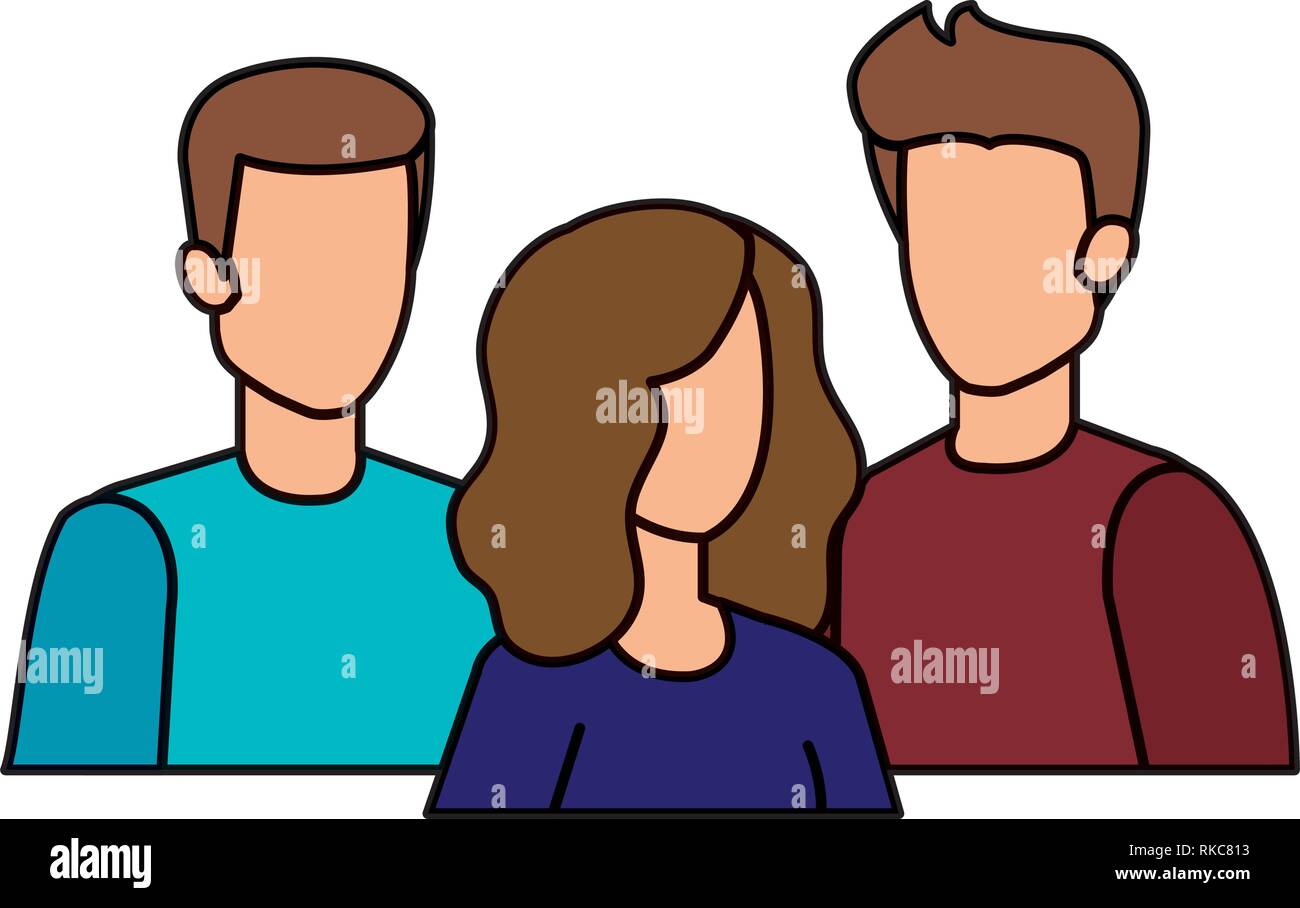 group of people characters vector illustration design Stock Vector ...