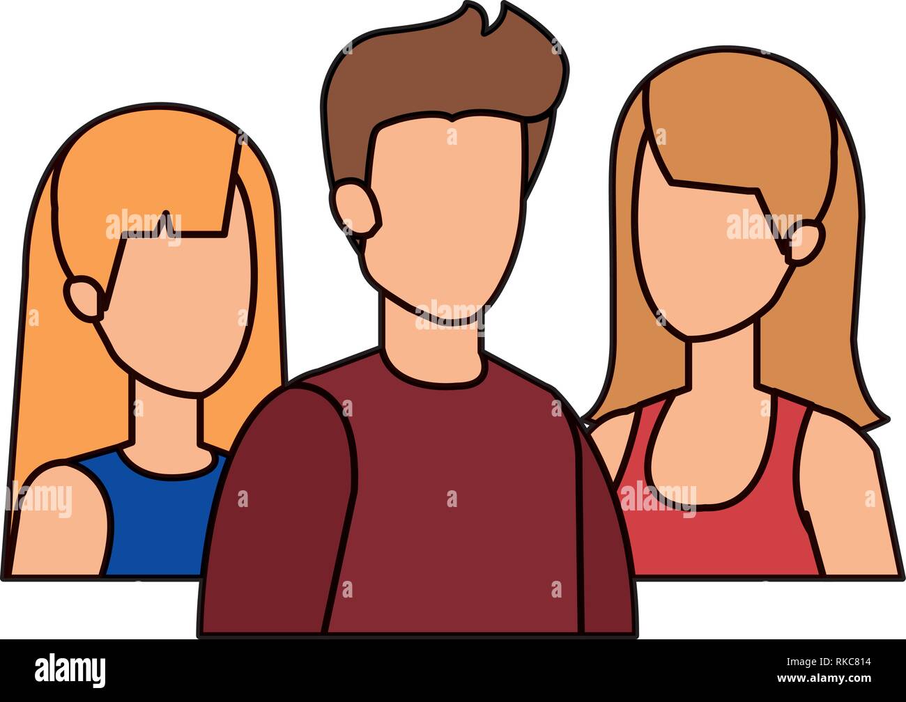 group of people characters vector illustration design Stock Vector ...