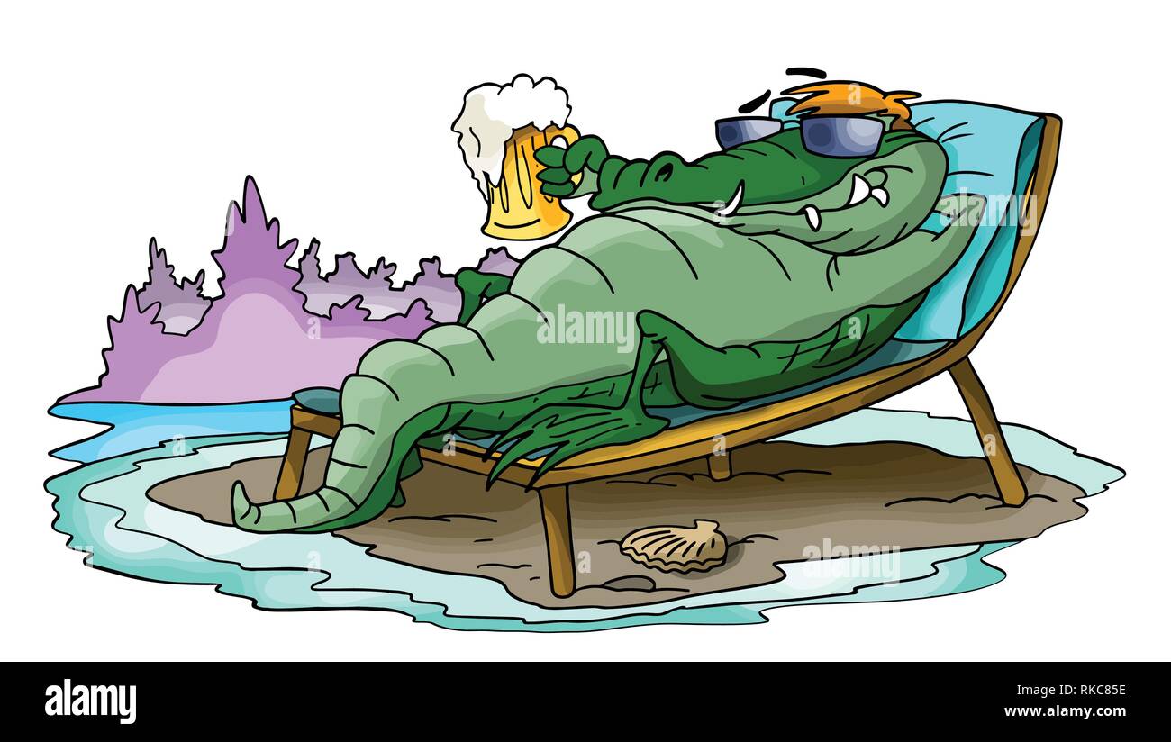 Cartoon sunbathing hi-res stock photography and images - Alamy