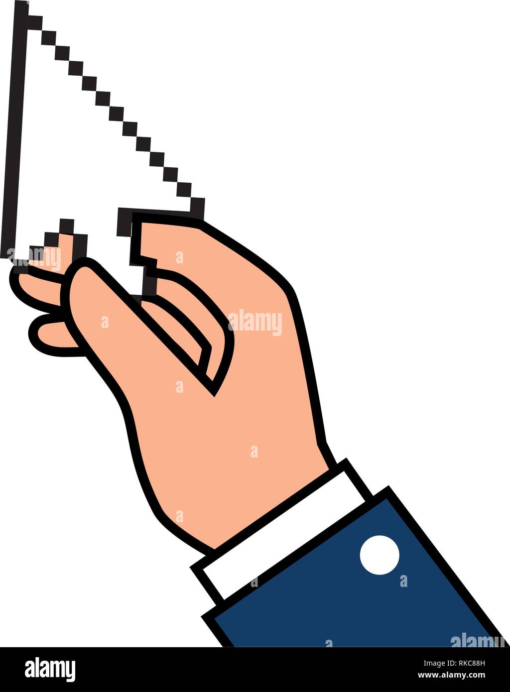 hand with arrow mouse pointer vector illustration design Stock Vector ...