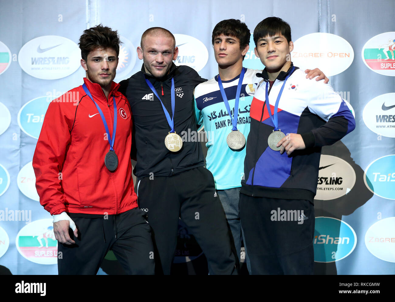 Zagreb, Croatia. 10th Feb, 2019. Gold medalist Croatia's Bozo Starcevic ...