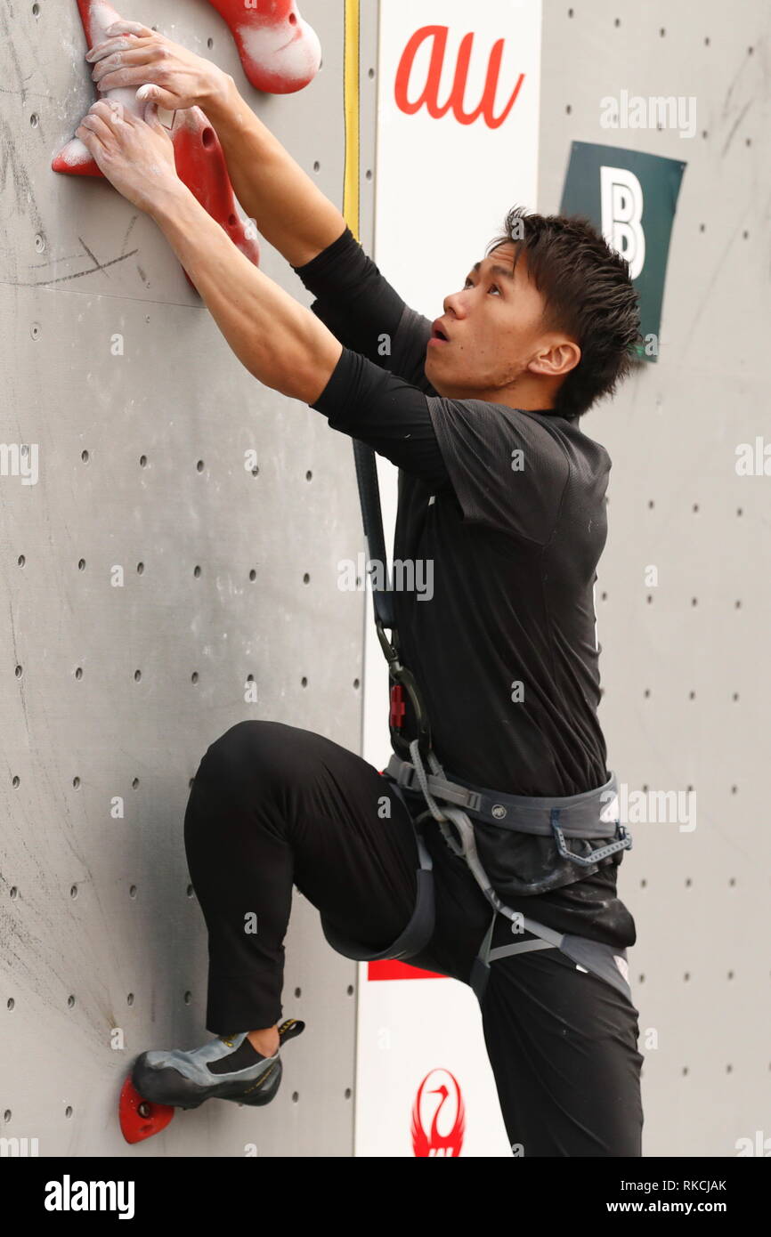 Yudai ikeda, FEBRUARY 10, 2019 - Sport Climbing : The 1st Speed Japan Cup men's Finals at ...